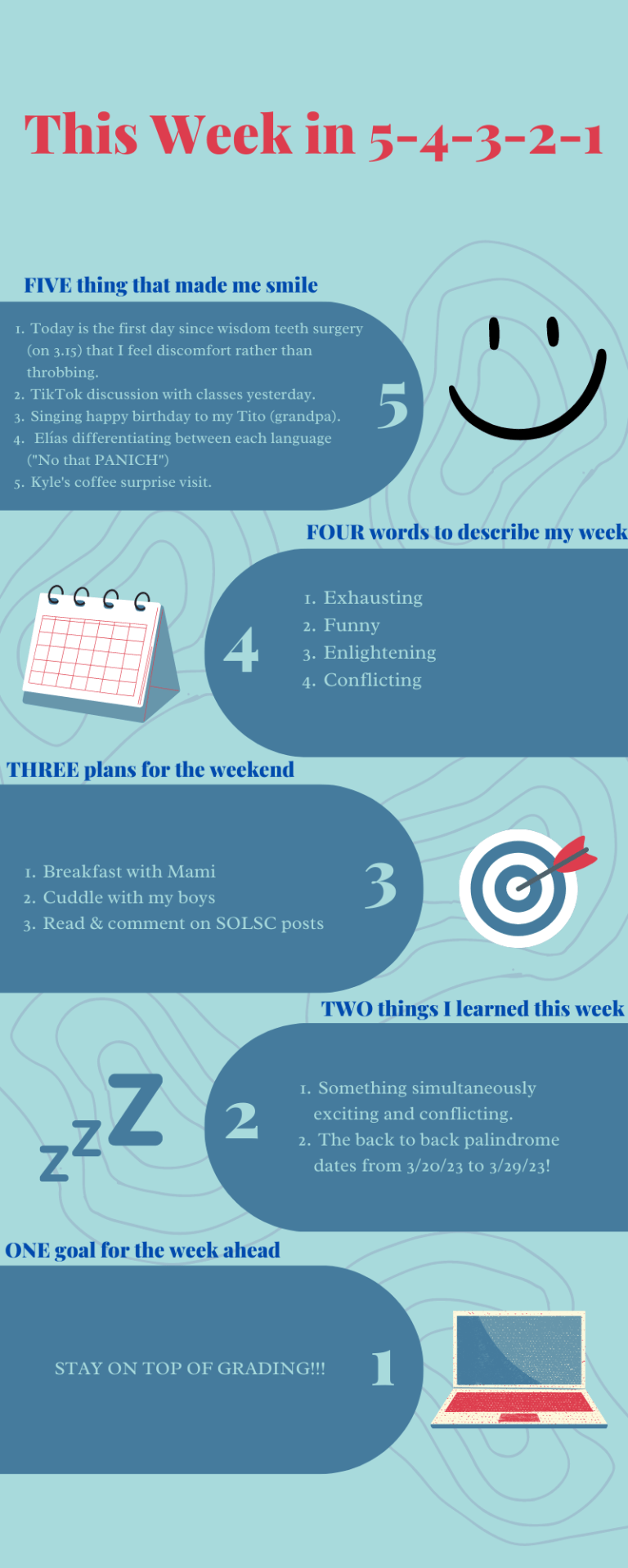 SOLSC23: This Week in 5-4-3-2-1 – britt escribe
